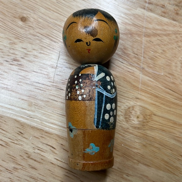 Accents | Kokeshi Japanese Wood Nesting Doll Vintage Japan Mid Century ...